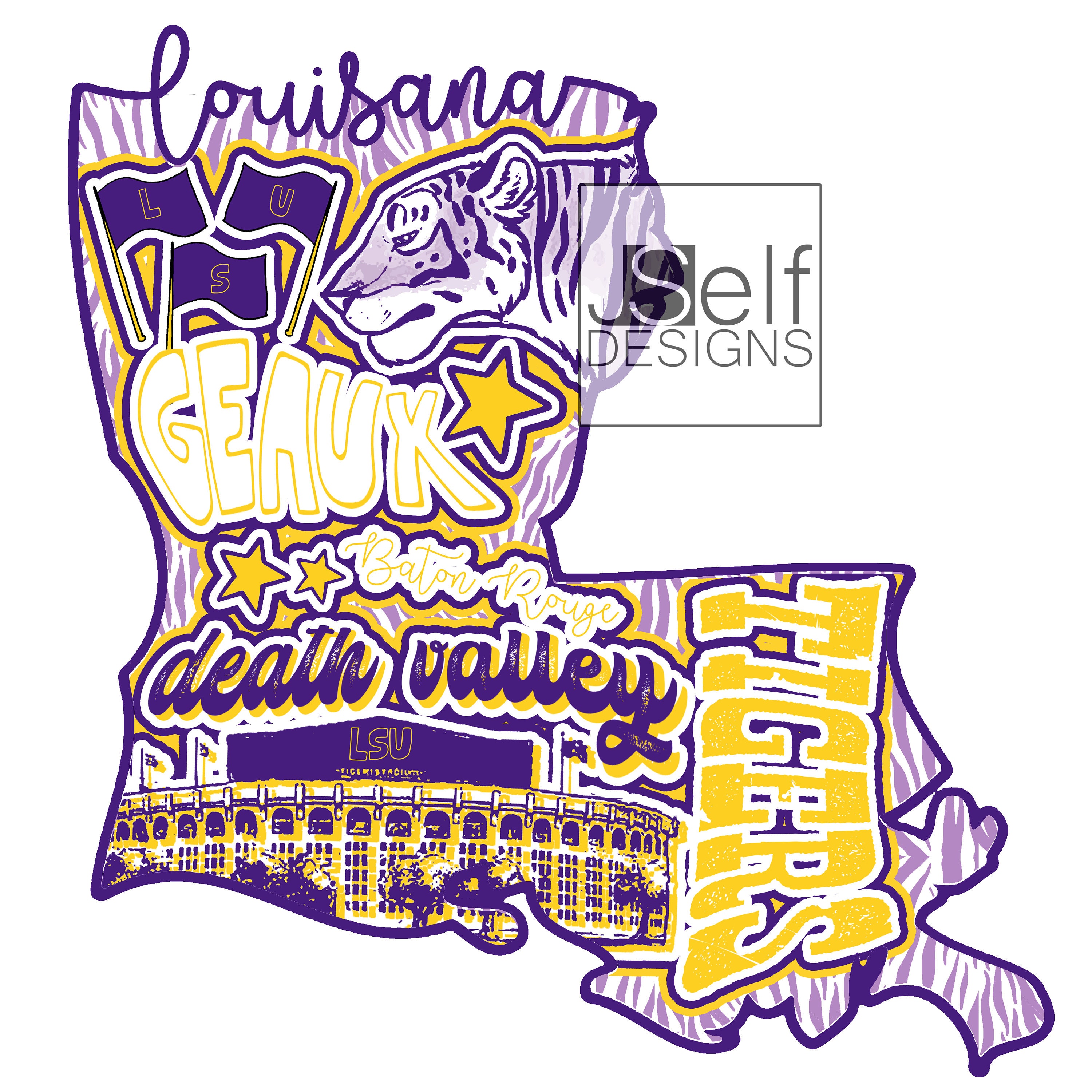 Custom Lsu Designs - Etsy