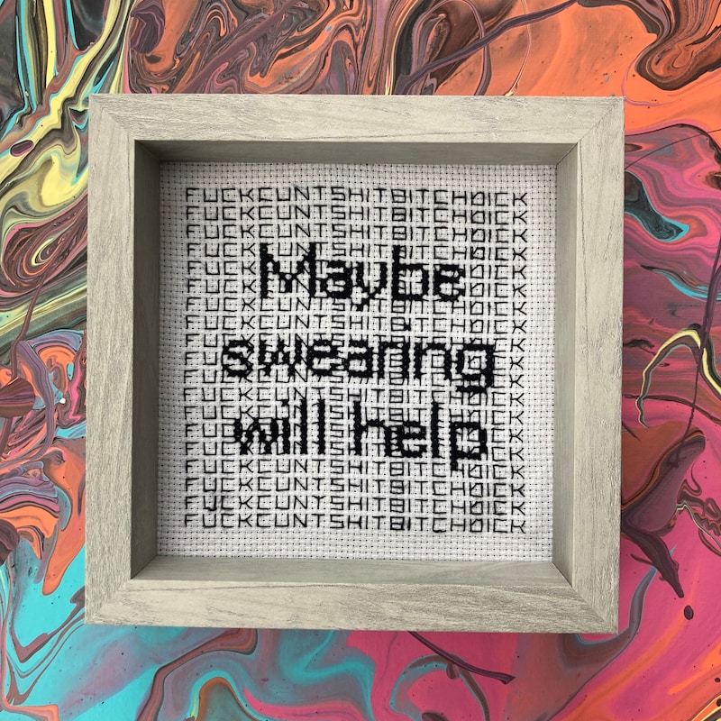 Swear Cross Stitch Pattern - Etsy UK