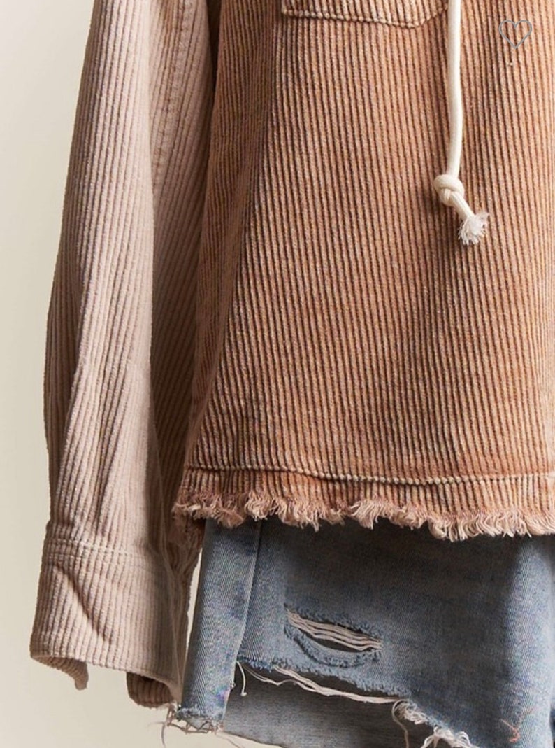 Cobie Corduroy Hooded Jacket - Etsy