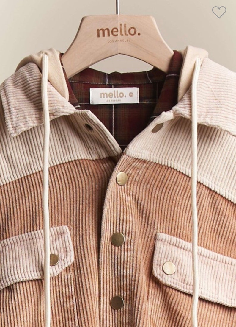 Cobie Corduroy Hooded Jacket - Etsy
