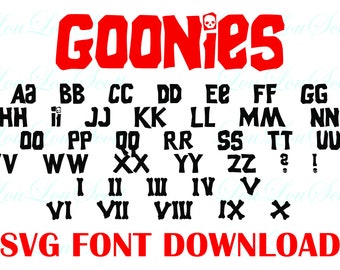 The Goonies Svg Font - Etsy