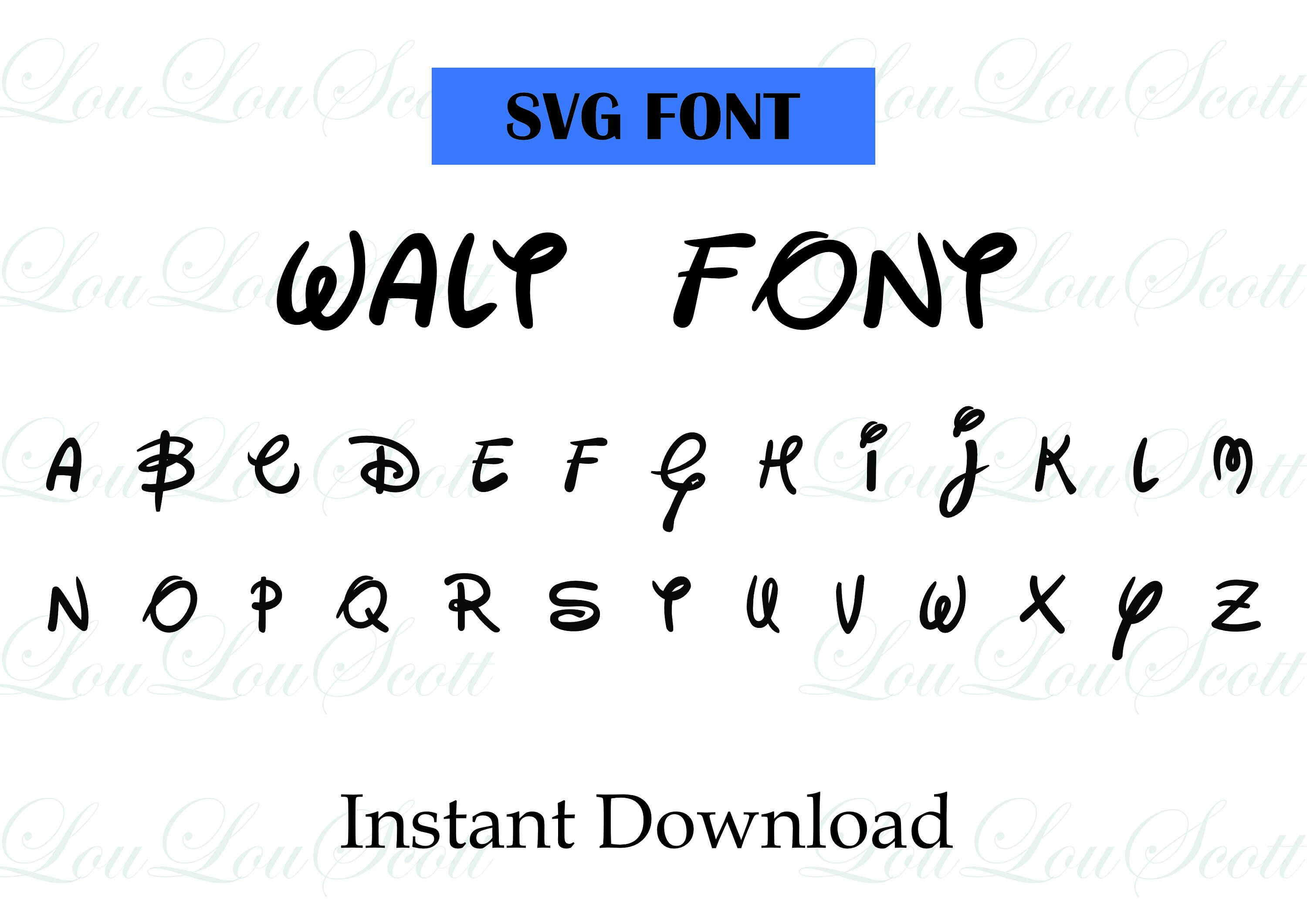 Disneys Font SVG Files Full Alphabet Cricut Design - Etsy