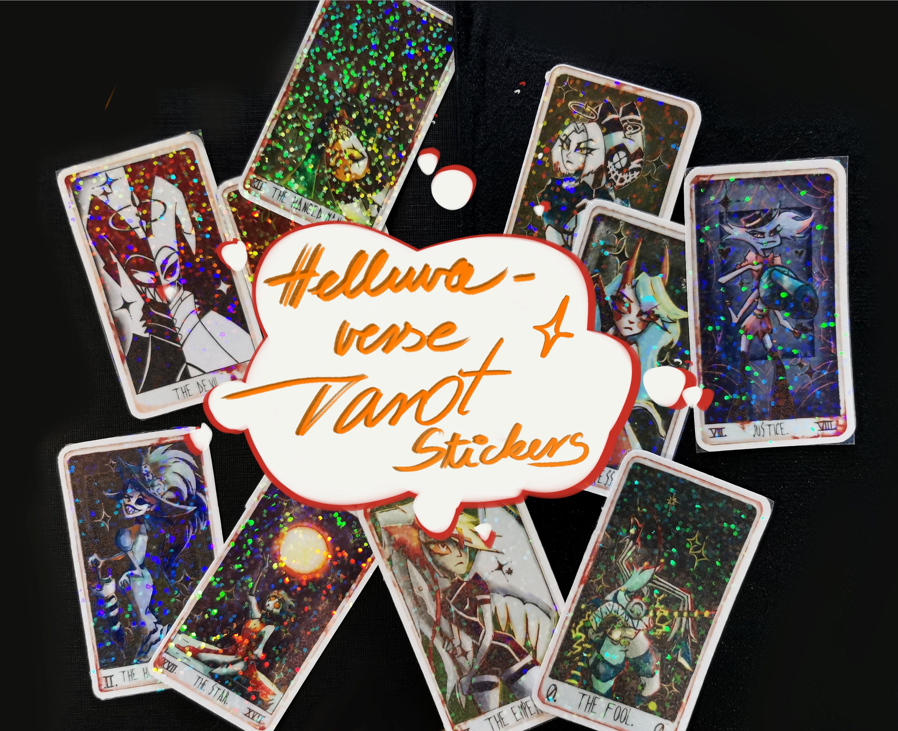 HELLUVAVERSE Hazbin Hotel&helluva Boss Tarot Card Stickers - Etsy