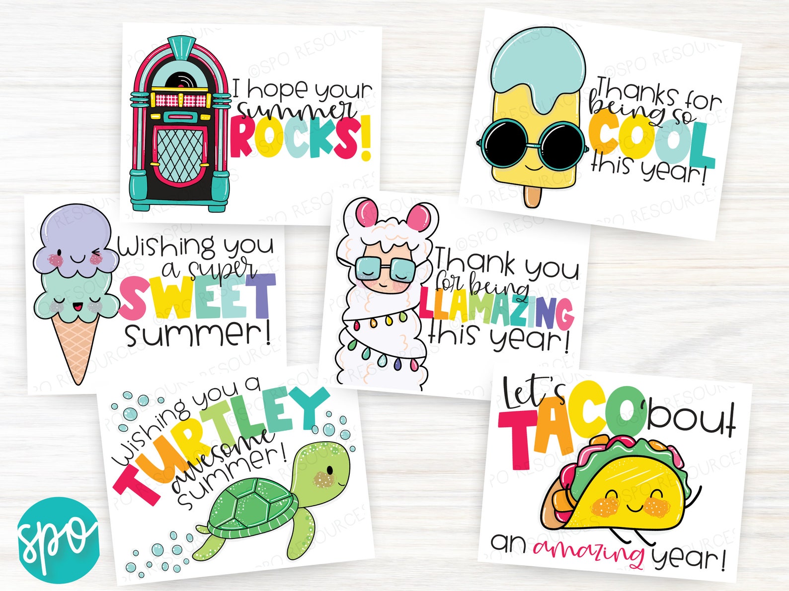 End of Year Thank You Cards & Gift Tag Labels From Teachers to Students ...