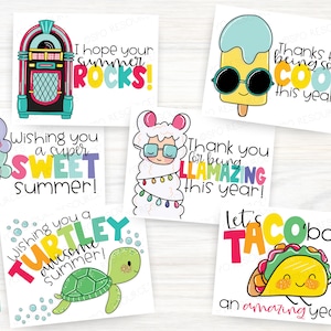 End of Year Thank You Cards & Gift Tag Labels From Teachers to Students ...