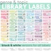 Classroom Library Labels by Genre & Topic for Book Bins and Bookshelves ...