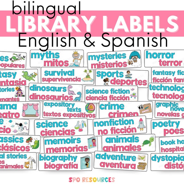 Dual Language Classroom Labels - Etsy
