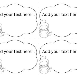 Snowman Editable Task Card Template Winter Task Cards- Commercial Use ...