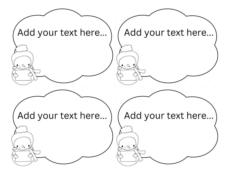 Snowman Editable Task Card Template Winter Task Cards- Commercial Use ...