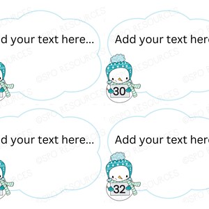 Snowman Editable Task Card Template Winter Task Cards- Commercial Use ...