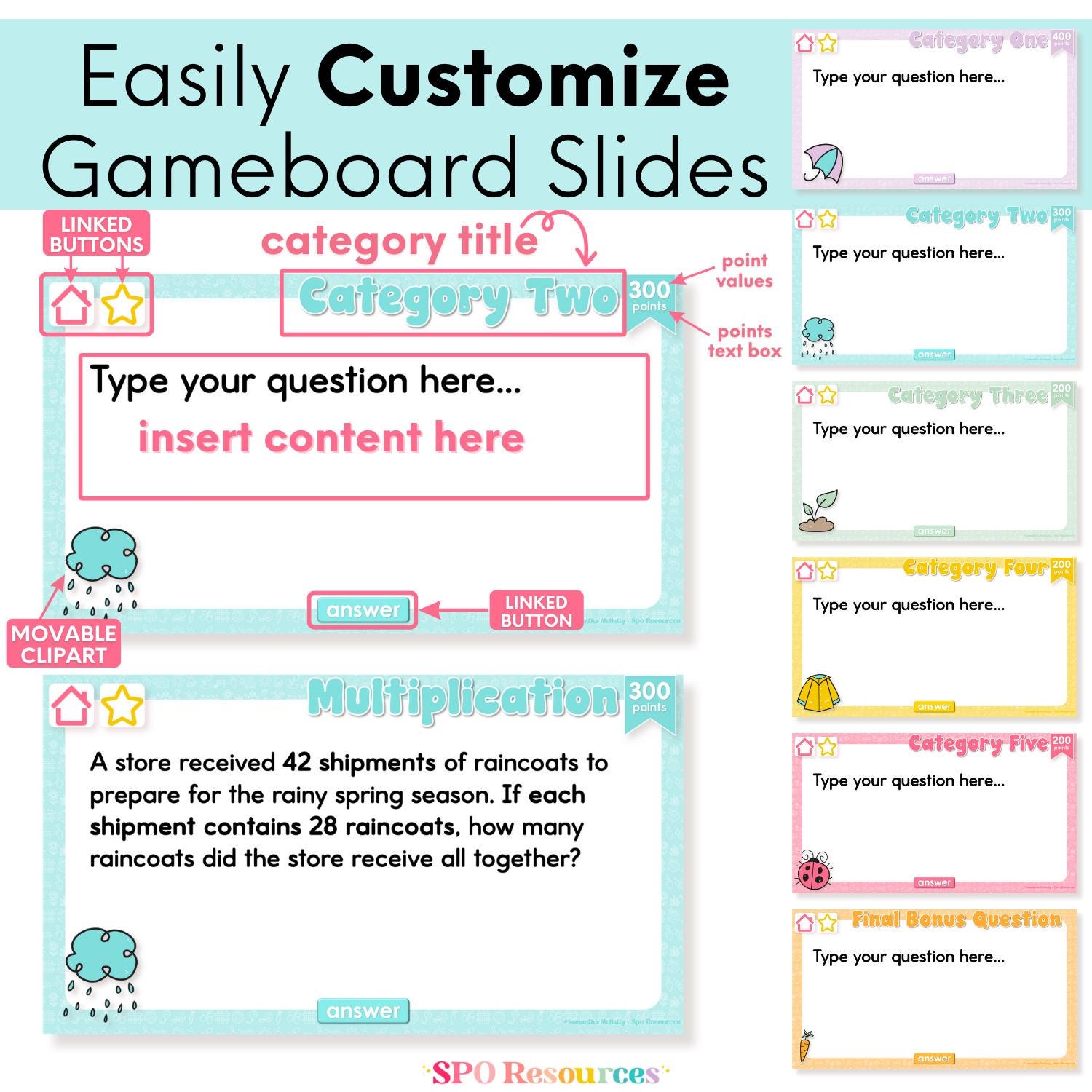 Spring Jeopardy Review Game Template Google Slides & Powerpoint ...