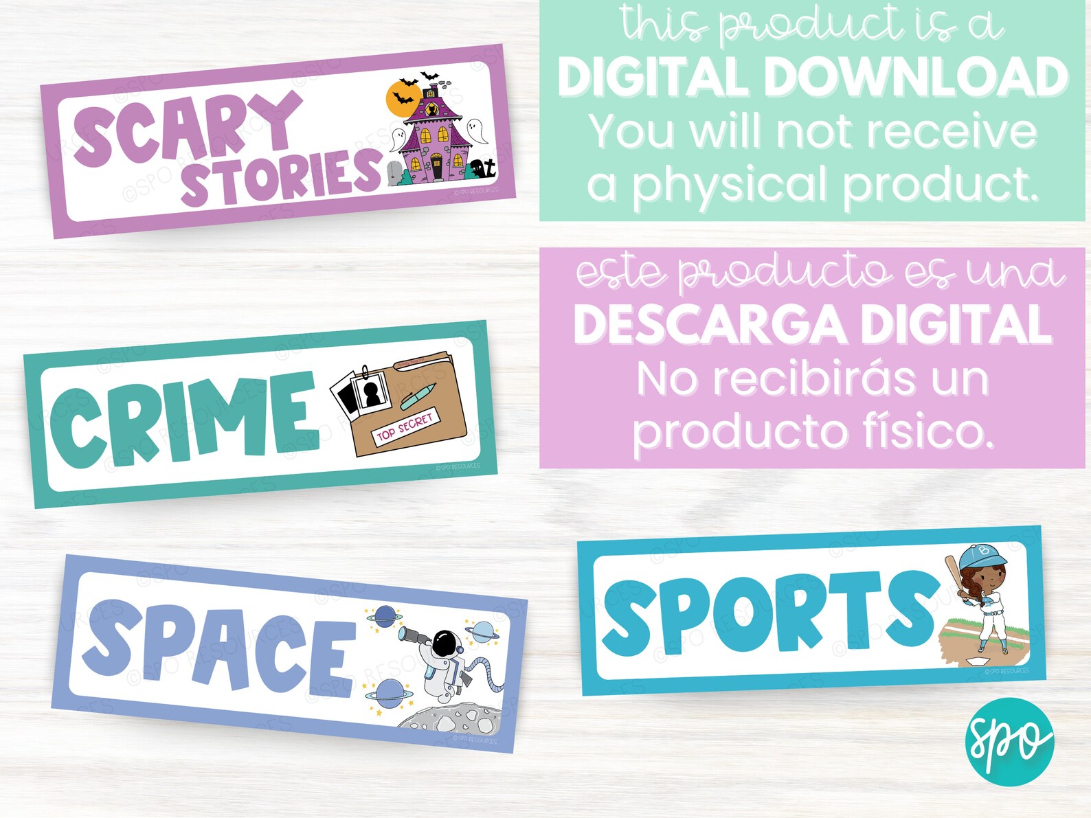 Etiquetas De La Biblioteca De Aula Por Género Y Tema | Spanish ...