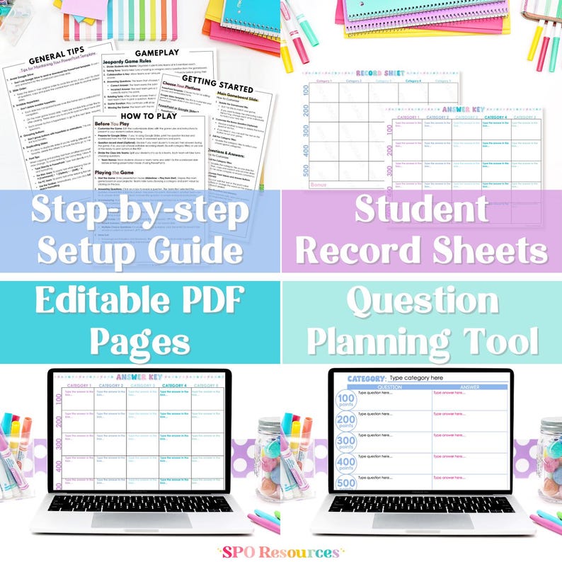 Winter Theme Jeopardy Game Template | Editable Classroom Game Show ...