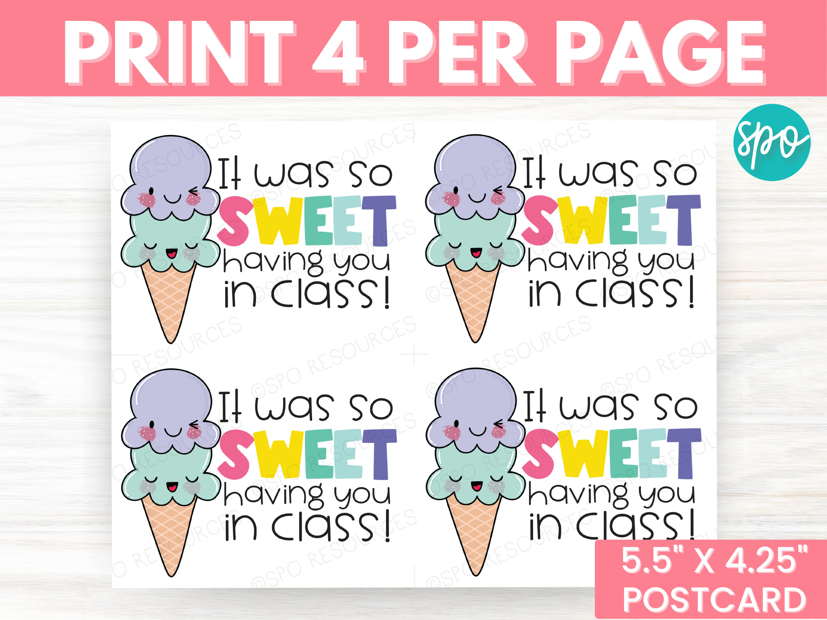 End of Year Thank You Cards & Gift Tag Labels From Teachers to Students ...