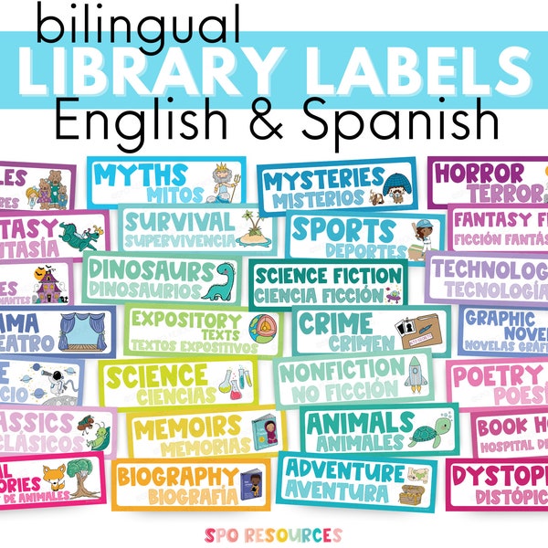 Dual Language Classroom Labels - Etsy