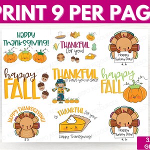 Thanksgiving Cards for Students: Gift Tag Labels, Fall Coloring Pages ...