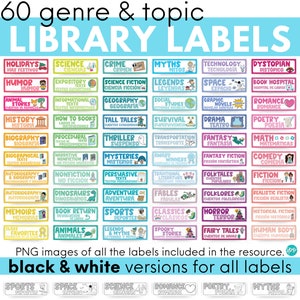 Bilingual Classroom Library Labels | Spanish & English Genre Tags ...