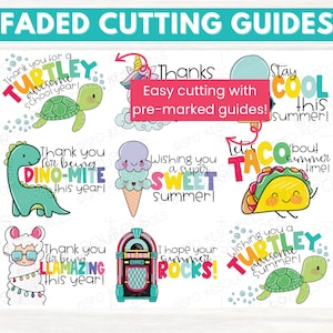 End of Year Thank You Cards & Gift Tag Labels From Teachers to Students ...