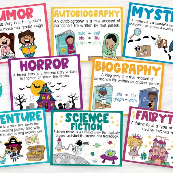 Library Genre - Etsy