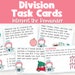 Winter Holiday Math Task Cards Division Interpret the Remainder Word ...