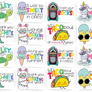 End of Year Thank You Cards & Gift Tag Labels From Teachers to Students ...