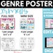 Reading Genre Posters for Classroom Literacy Focus Wall Fiction ...