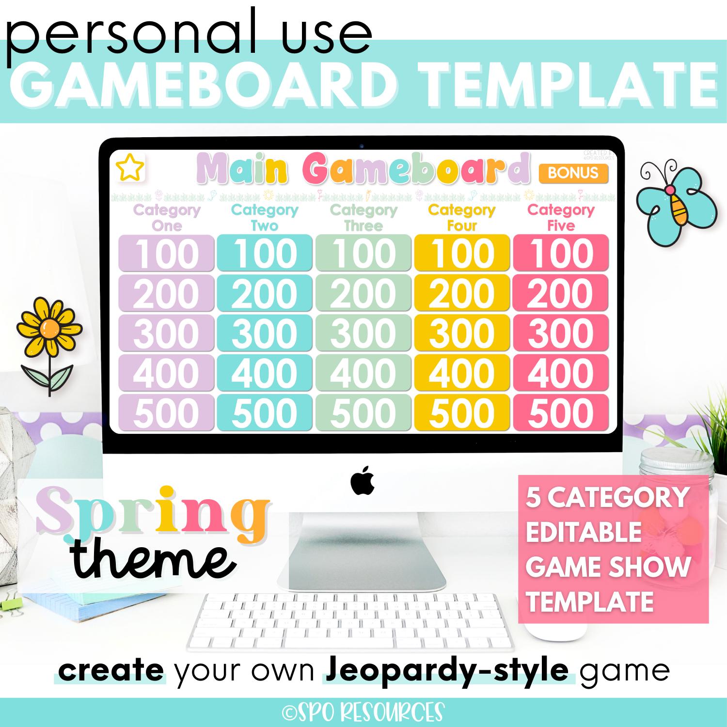 Spring Jeopardy Review Game Template Google Slides & Powerpoint ...