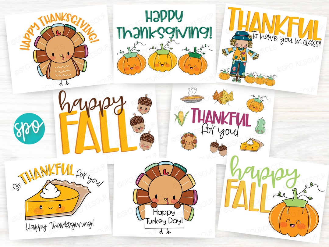 Thanksgiving Cards for Students: Gift Tag Labels, Fall Coloring Pages ...