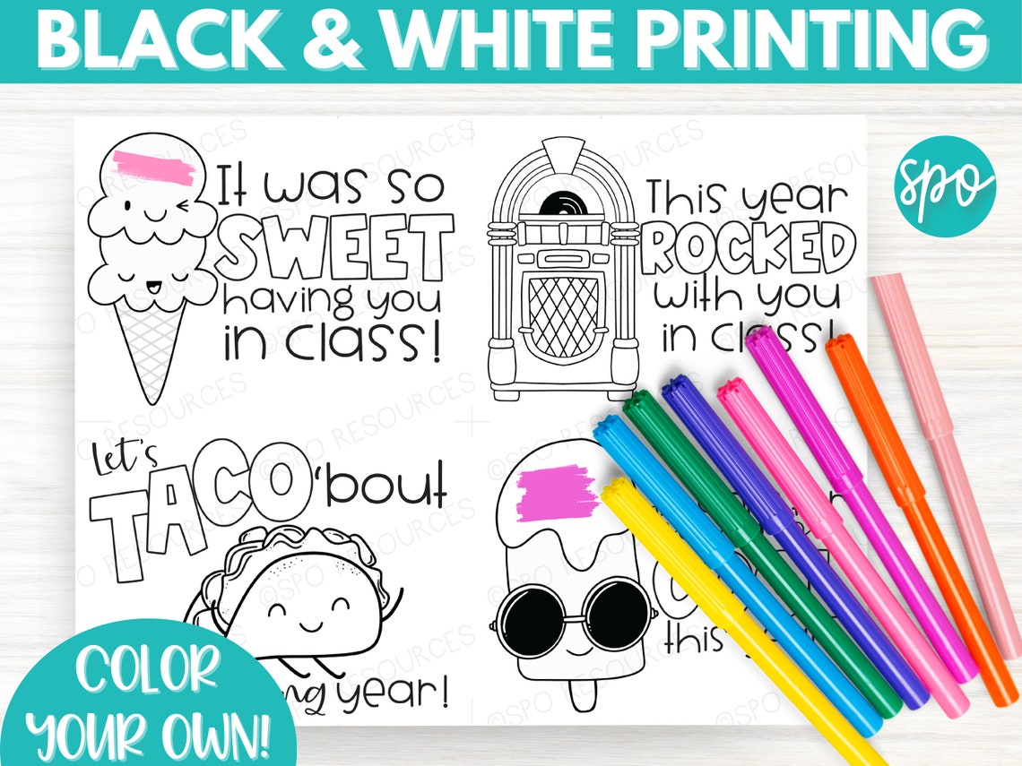 End of Year Thank You Cards & Gift Tag Labels From Teachers to Students ...