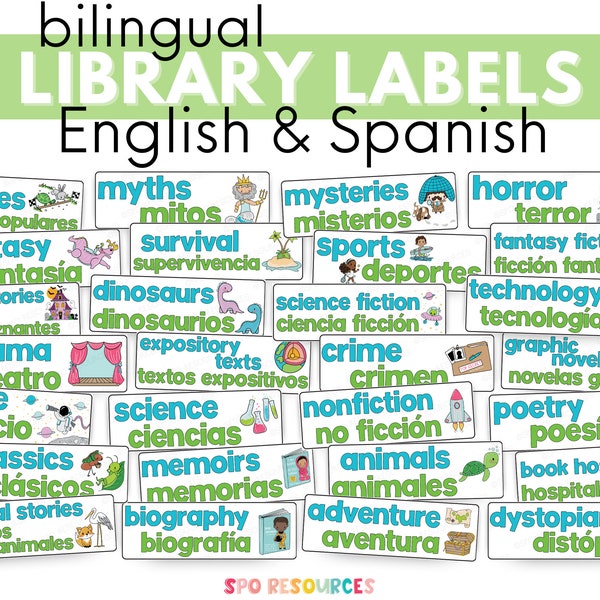 Genre Book Bins - Etsy