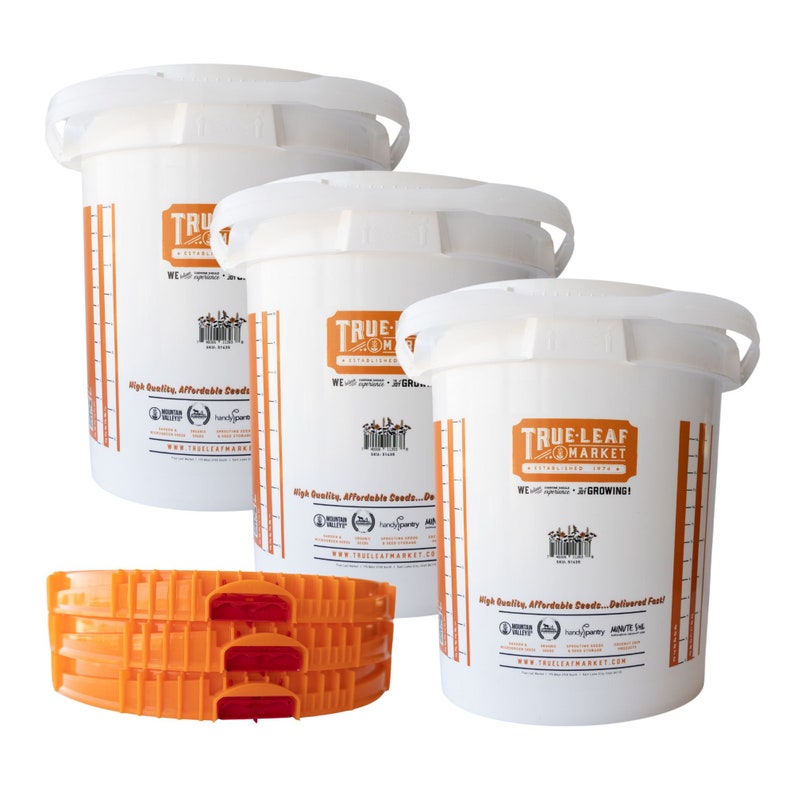 3 Pack - 5 Gallon Bucket With Easy On/off Ratcheting Lid - for Crafts ...