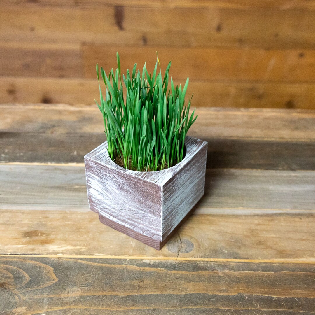 Wood Planter Box - Square - Coastal Turquoise - Etsy