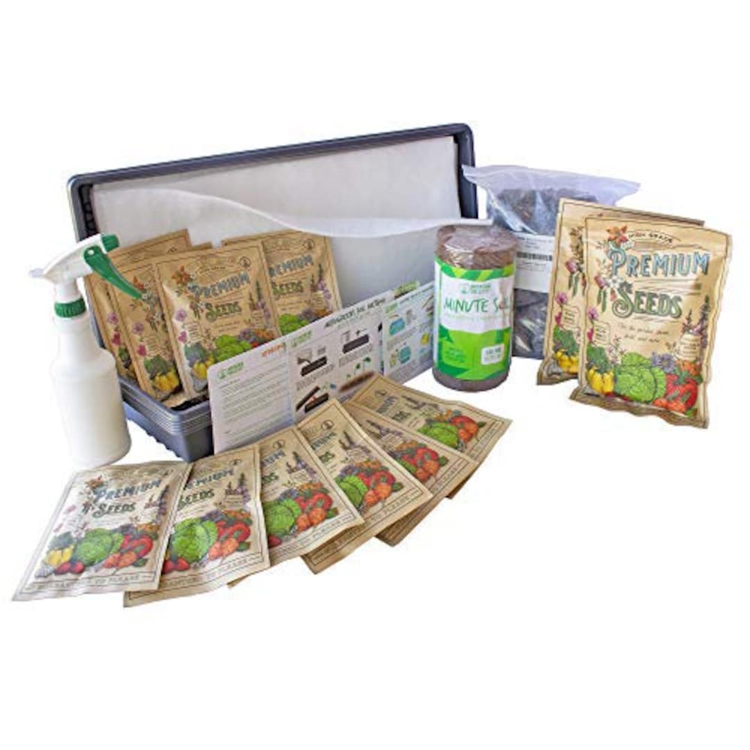 Deluxe Microgreens Growing Kit - Grow Micro Greens & Baby Salad - Soil ...