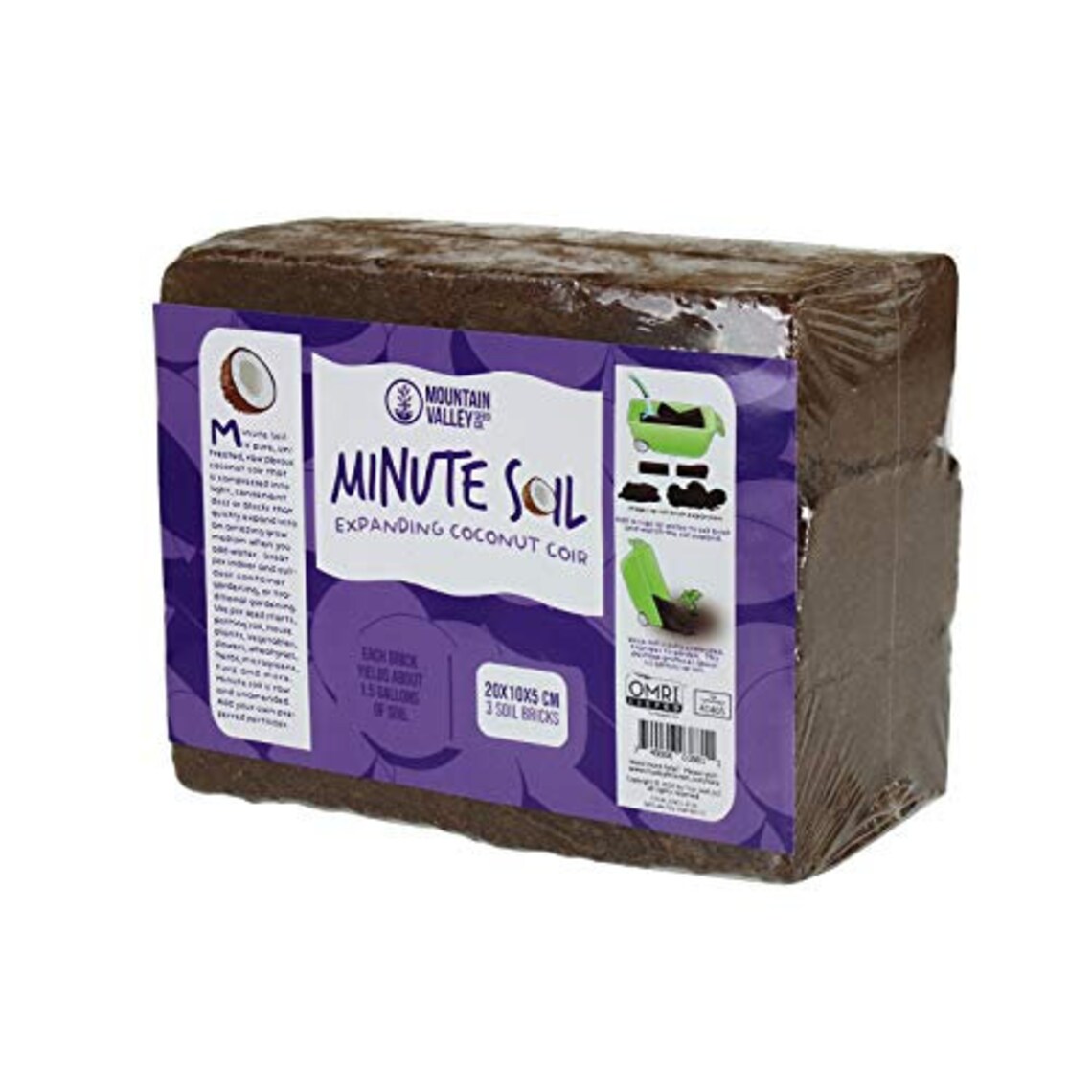 Minute Soil Bricks - 20x10x5cm - 8 Liters - 3 Pack - Etsy