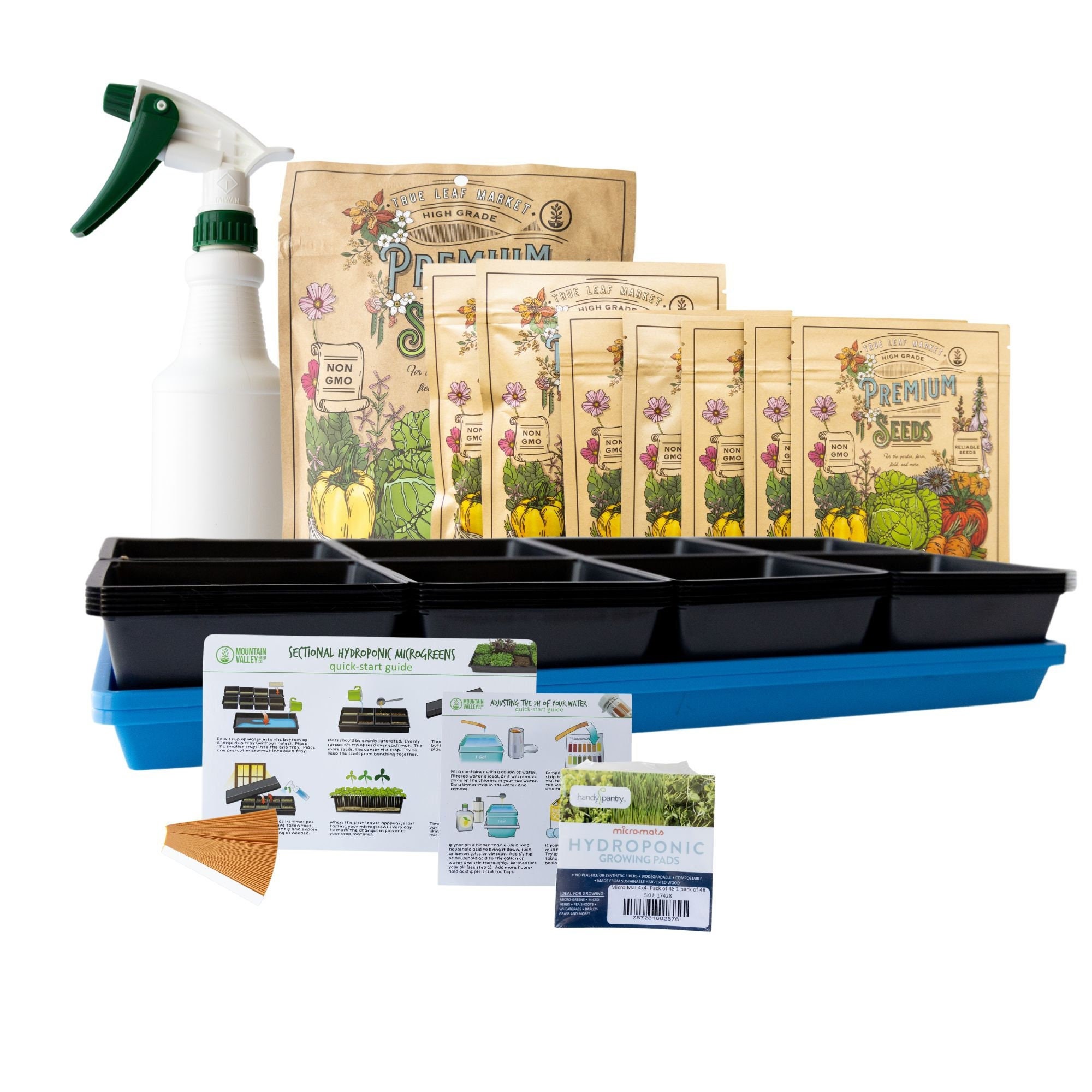 Hydroponic Sectional Microgreens Growing Kit Grow Micro Greens & Herbs ...