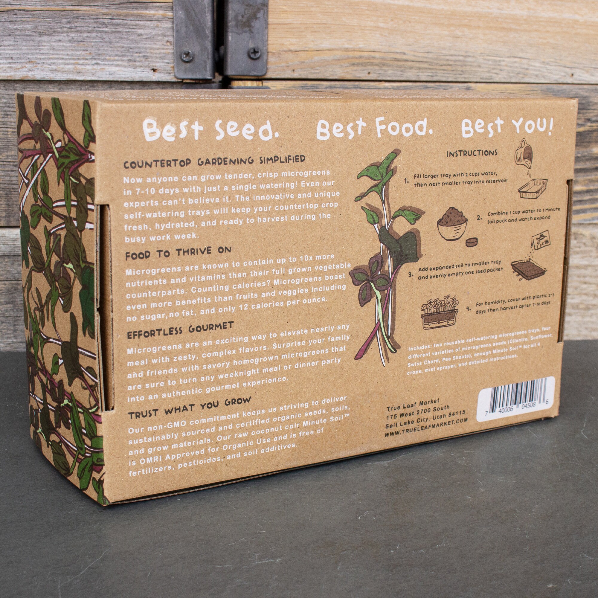 Self Watering Indoor Microgreens Kit Complete Soil Microgreens Growing ...