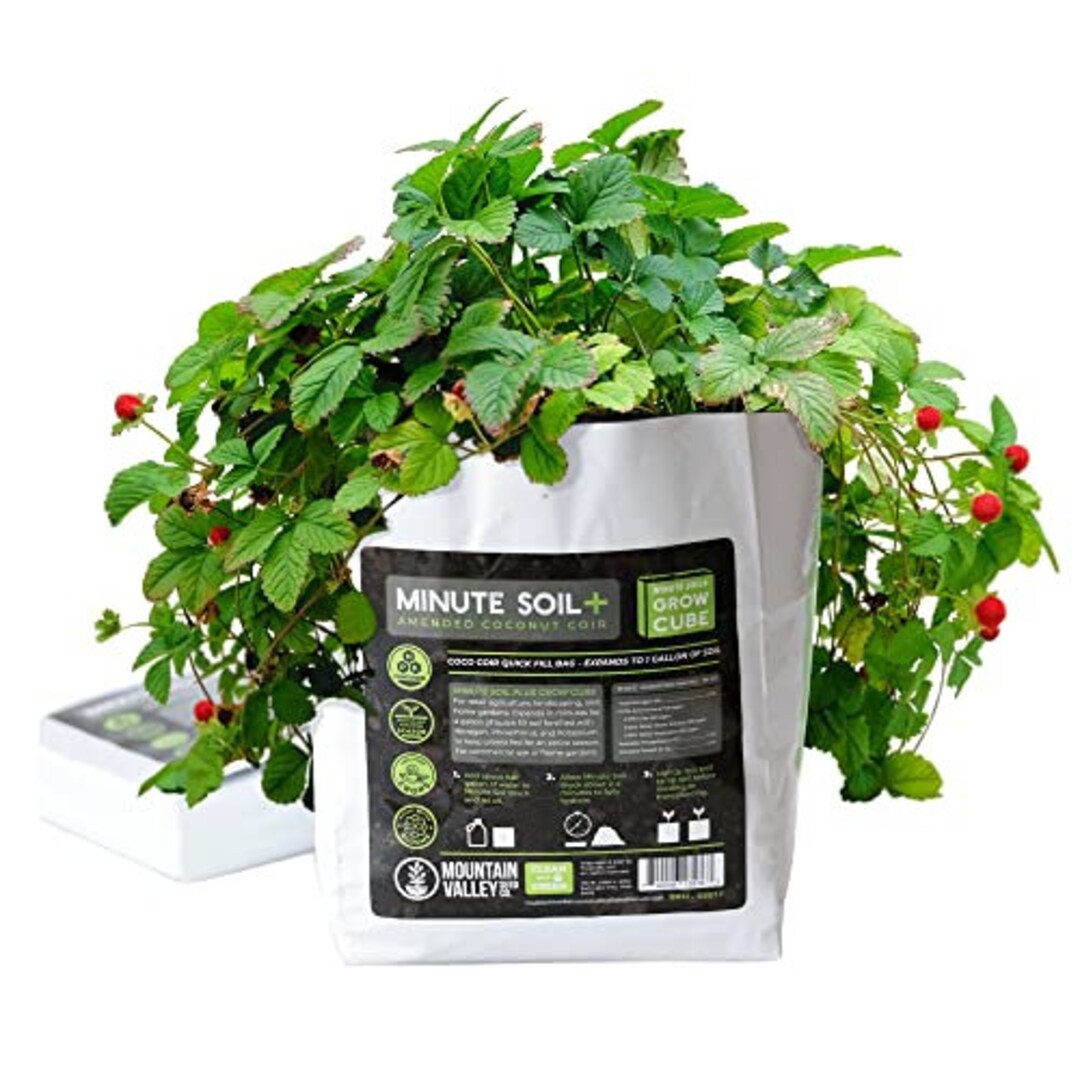 Minute Soil Plus Grow Cube - Amended Coco Coir Potting Soil - 1 Gallon ...