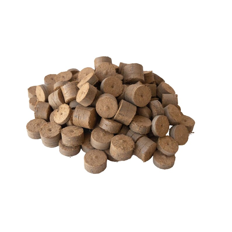 Minute Soil Amended Compressed Coco Coir Bucket of Pucks Expands to 15 ...