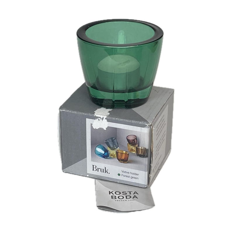 Kosta Boda Bruk Forest Green Votive/all Purpose Bowl, New in Box - Etsy