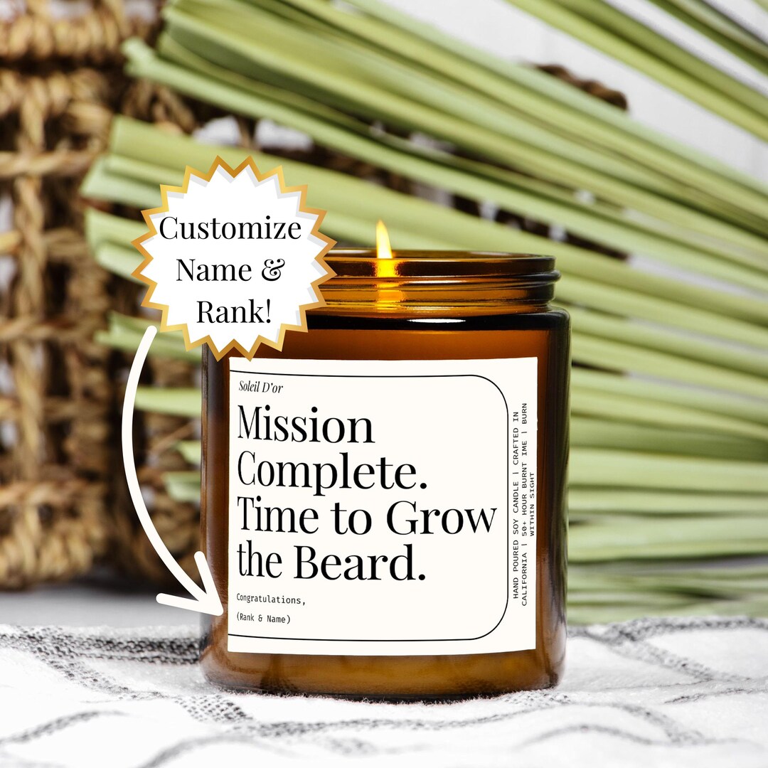 Military Retirement Candle, Unique Veteran Gifts, Personalized Farewell ...