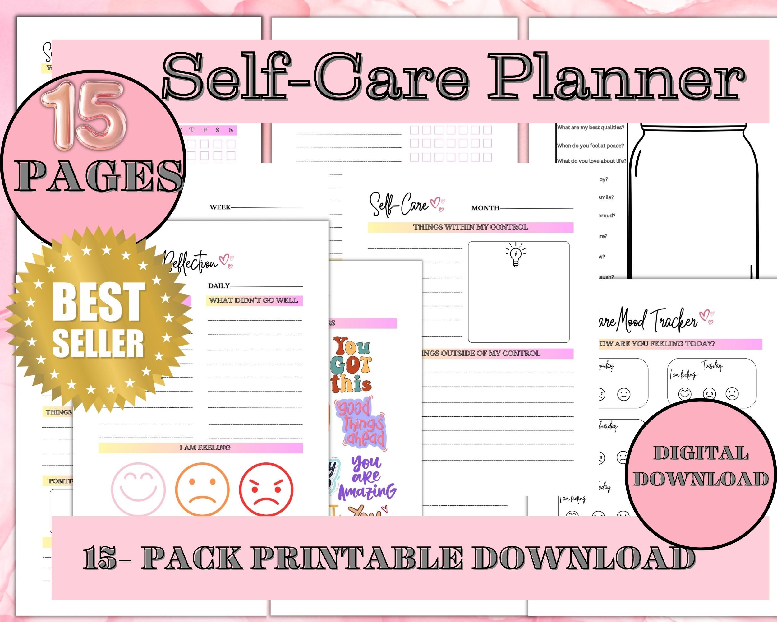 The Best Self Care Planner Checklist for Mental Health and Wellness ...