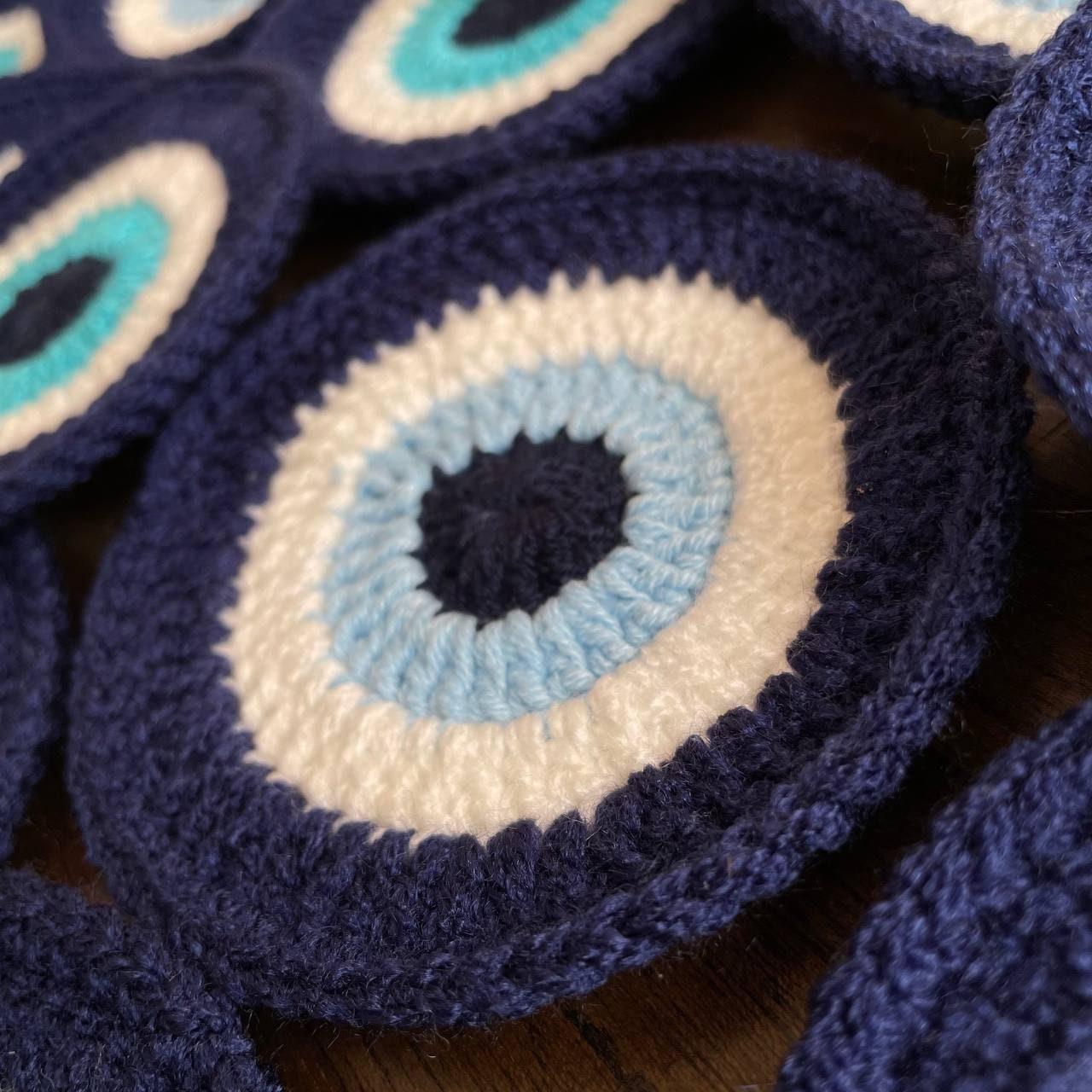 Evil Eye Coasters, Set of 4 ,blue Eye Coasters - Etsy