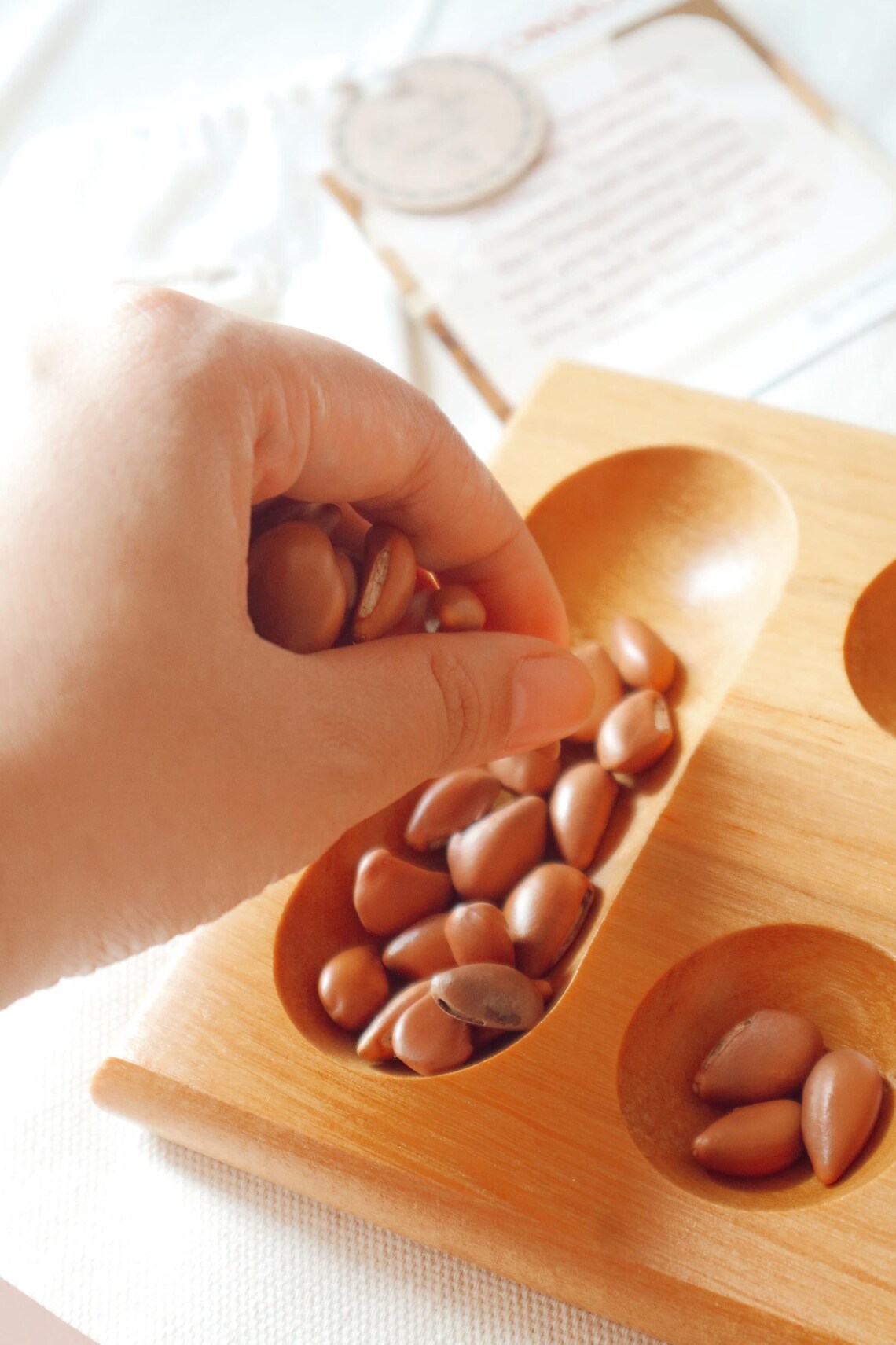 MOMIYO Wooden Congklak Mancala Game Set | Handmade Traditional Board ...
