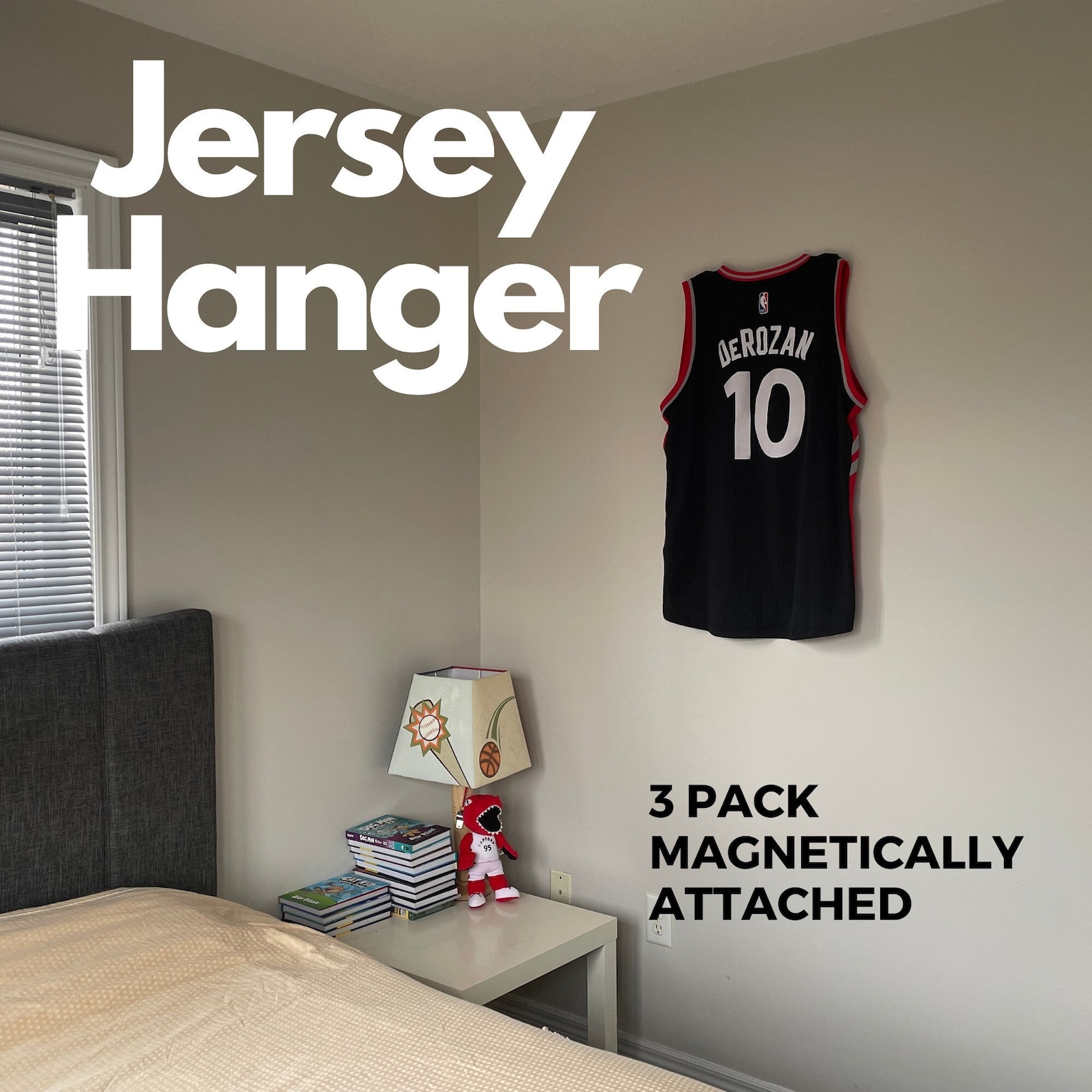 Jersey Hanger 3-pack: Magnetic Sports Jersey Display - Etsy