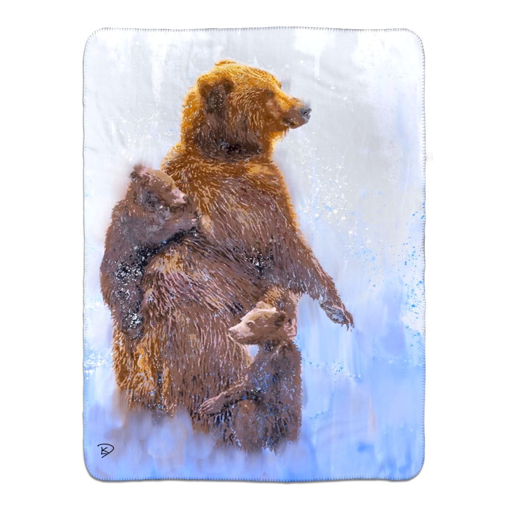 Grizzly Bear Throw Blanket "mama Bear" - Etsy