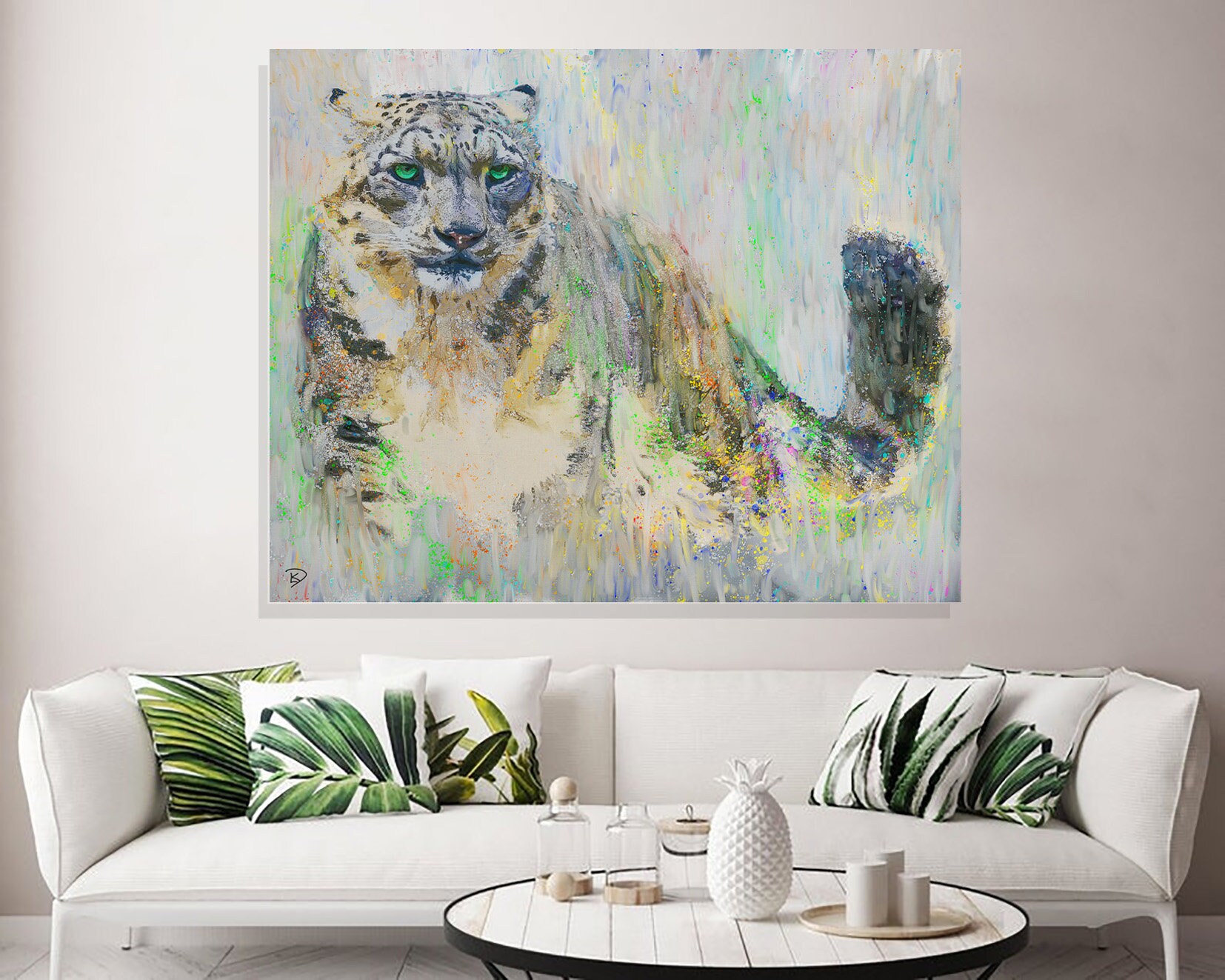Snow Leopard Canvas Print "tip of the Spear" - Etsy