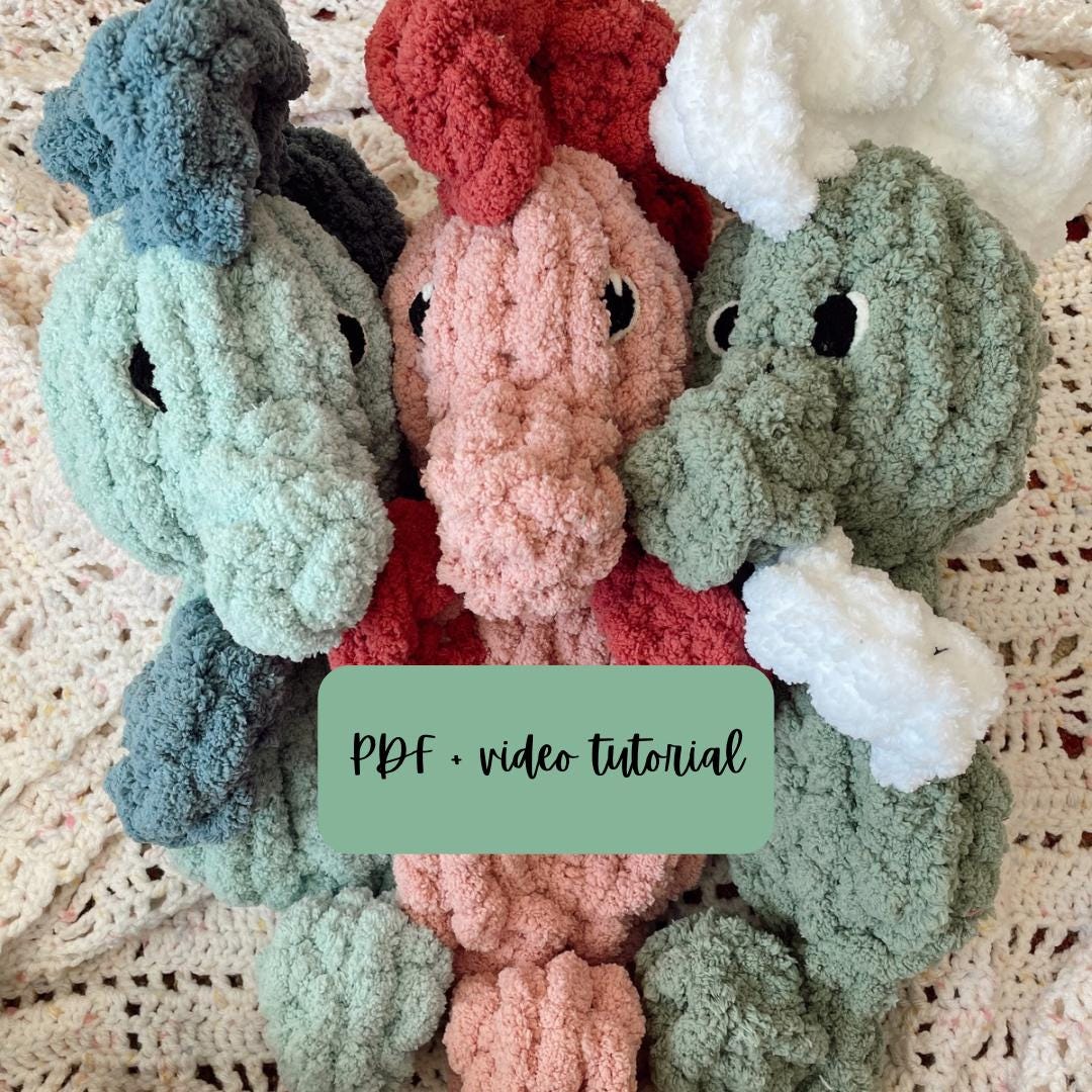 Mimi the Seahorse: Chunky Finger Knit Pattern (video Tutorial) - Etsy