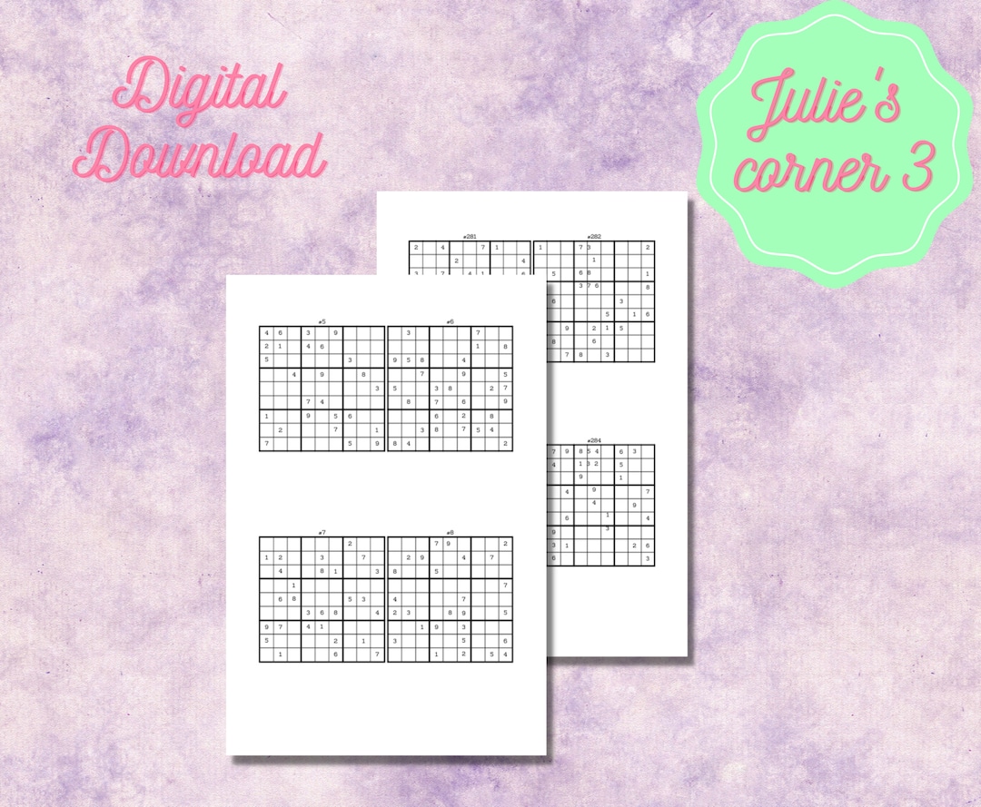 Easy Printable Sudoku Puzzles, Download 320 Sudoku Puzzles With ...
