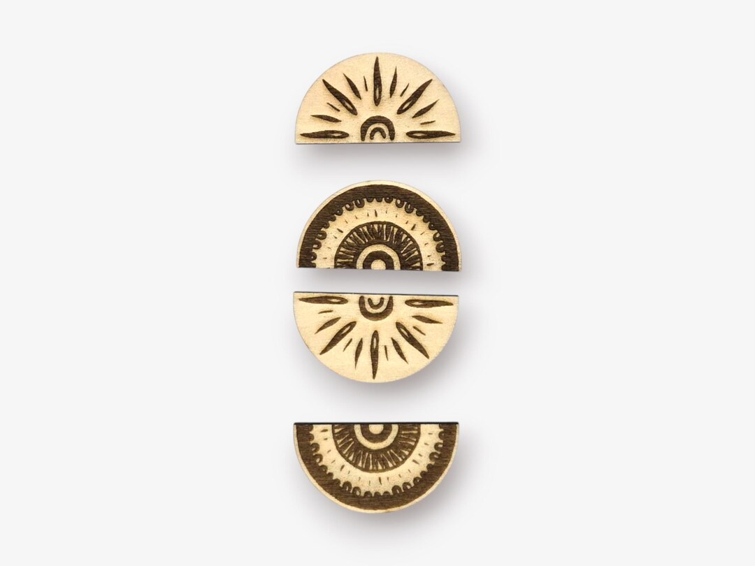Mini Semi-circle Fridge Magnets - Sunshine and Rainbows - Set of Four ...