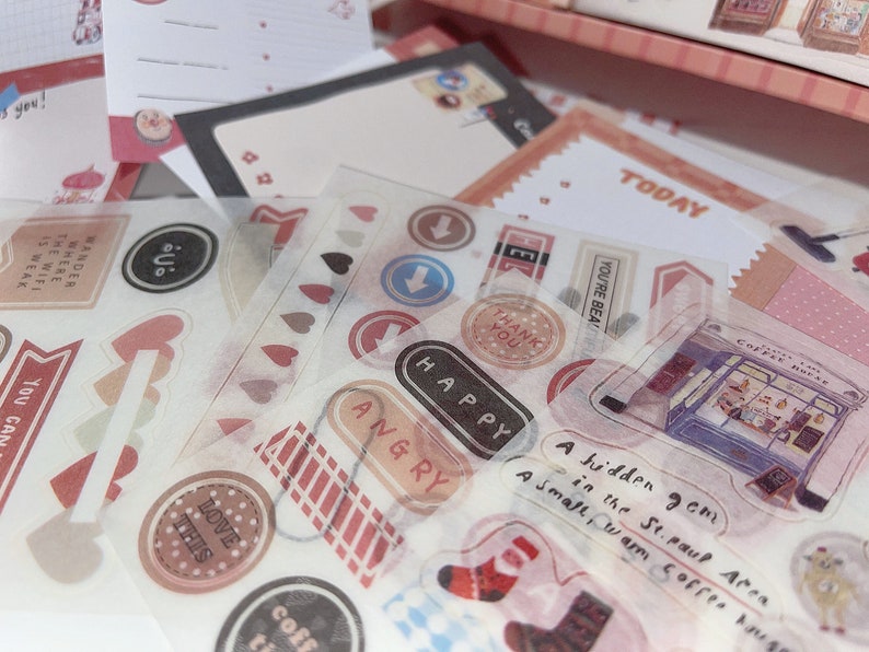 Rossa Crafts Stationary Sticker Set box is 6.75 X 5.75 Inches Scrapbook ...